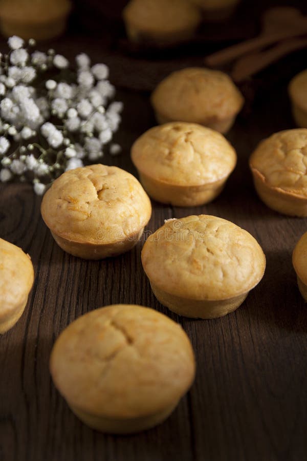 Homemade Muffins Made with Egg and Honey. Stock Image - Image of gluten ...