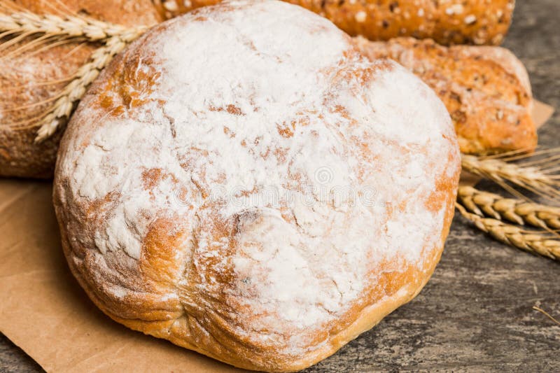 Homemade Natural Breads. Different Kinds of Fresh Bread As Background ...