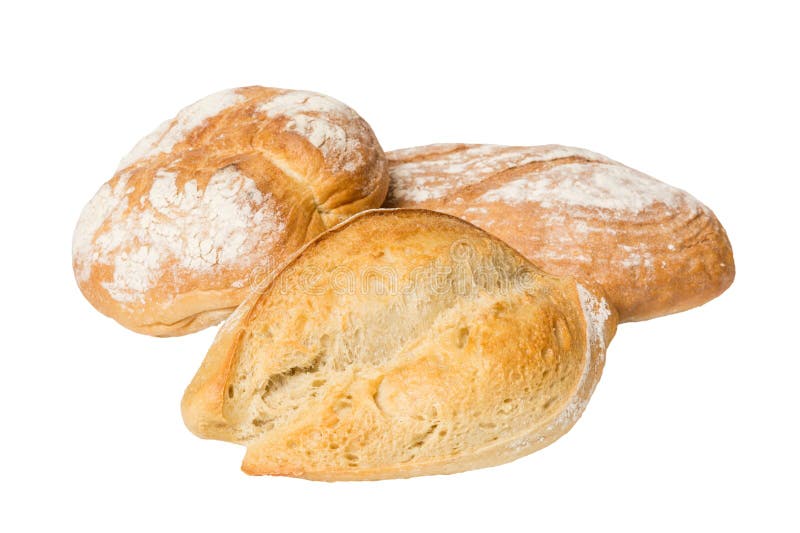 Homemade Natural Breads. Different Kinds of Fresh Bread Isolated on ...