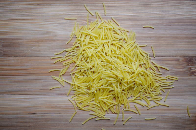 Homemade Noodles on Splinter Board. Stock Image - Image of noodles ...