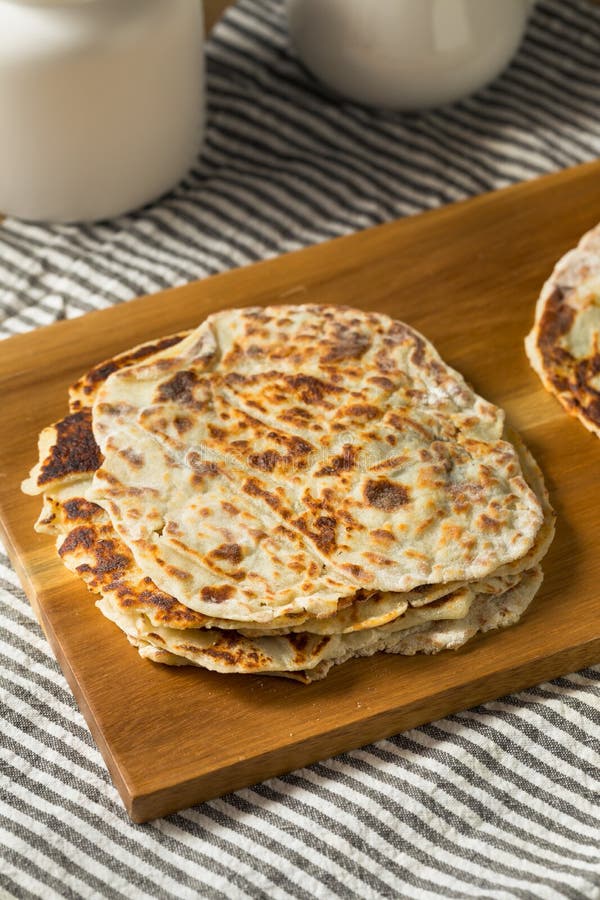 Homemade Norwegian Potato Lefse Flatbread Stock Image - Image of fresh ...