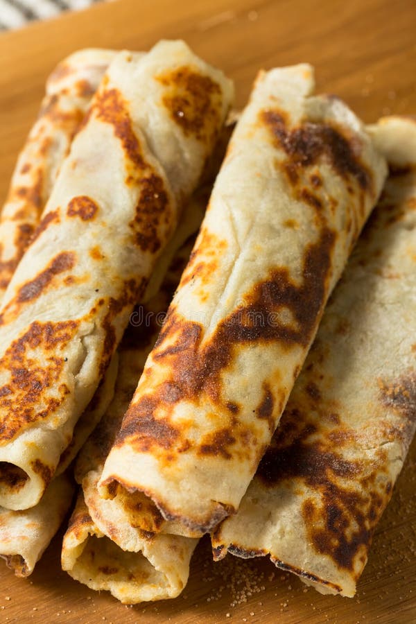 Homemade Norwegian Potato Lefse Flatbread Stock Photo - Image of ...