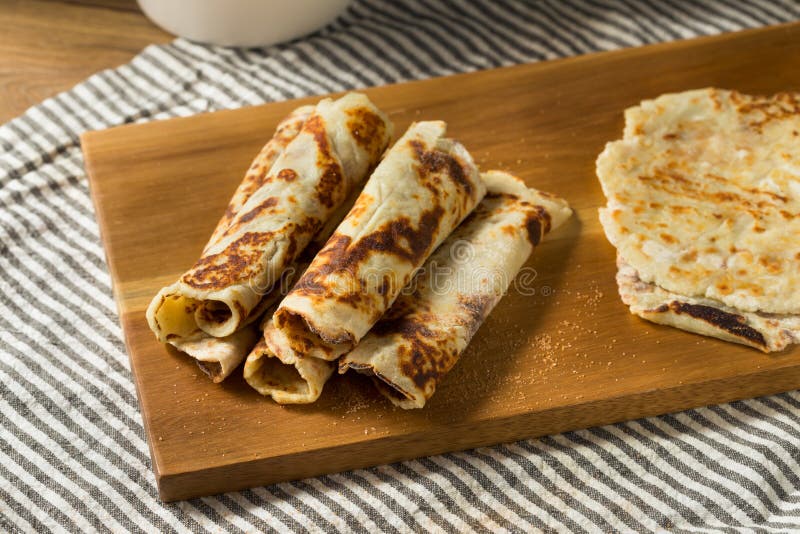 Homemade Norwegian Potato Lefse Flatbread Stock Image - Image of ...