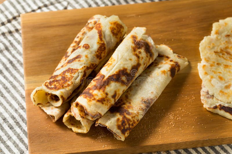 Homemade Norwegian Potato Lefse Flatbread Stock Image - Image of ...