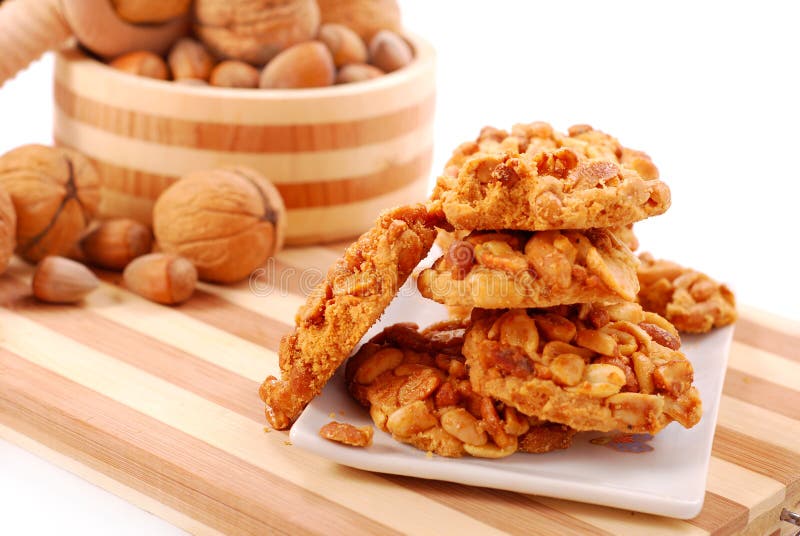 Homemade nuts cookies stock image. Image of hazelnut - 12012467