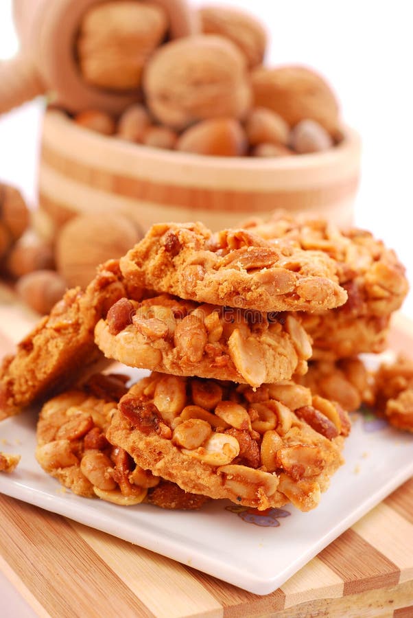 Homemade nuts cookies stock image. Image of bakery, peanut - 12012539