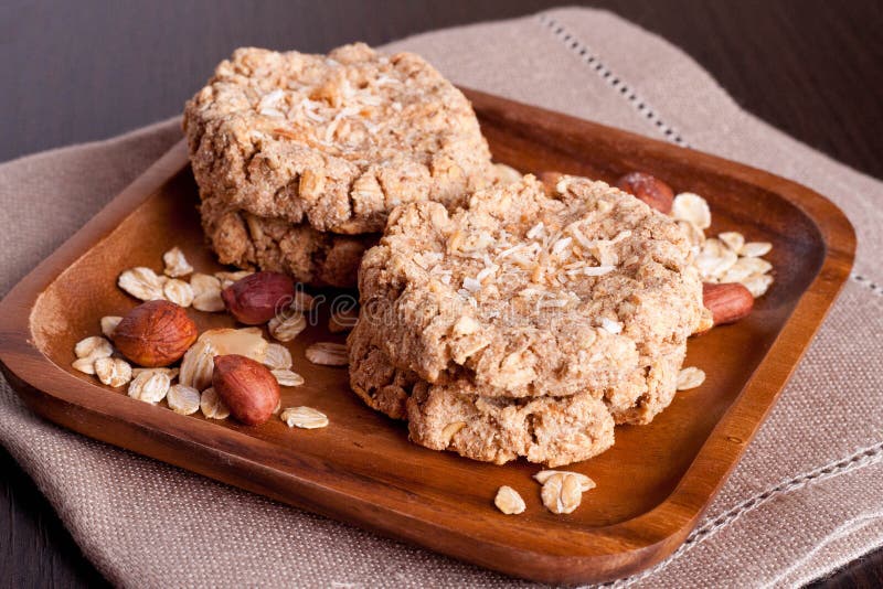 Homemade oatmeal cookies stock photo. Image of product - 57829780