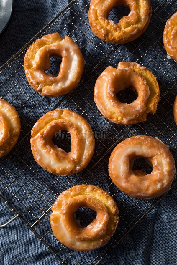Homemade Old Fashioned Donuts Stock Photo - Image of donuts, indulgence ...