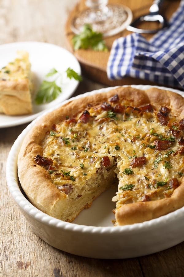 Homemade onion pie stock image. Image of leek, holiday - 152047789