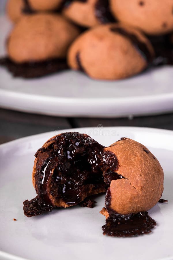 Homemade Chocolate Toasted Mochi Bun Stock Photo - Image of culture ...