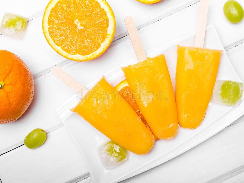 Homemade orange ice cream stock photo. Image of colorful - 69295146