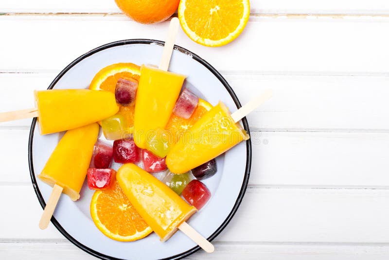 Homemade orange ice cream stock image. Image of homemade - 69295205