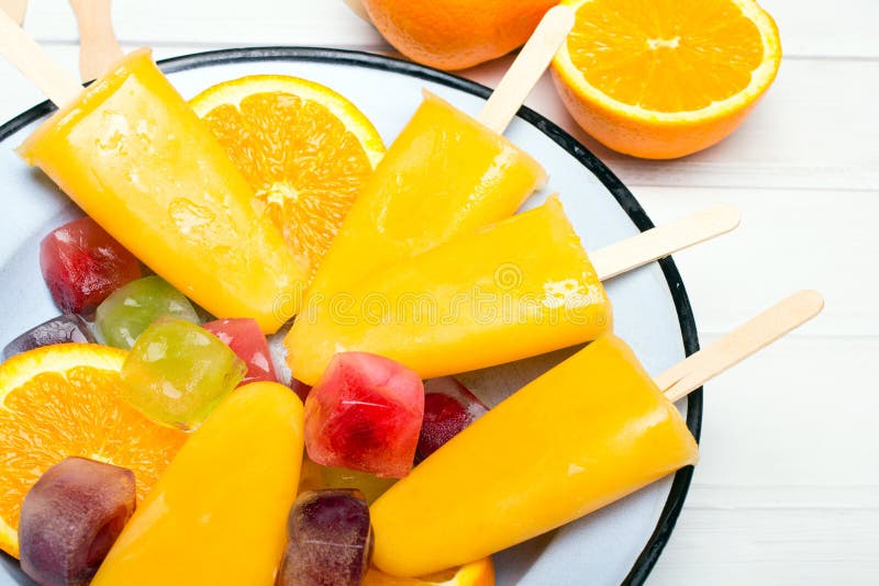 Homemade orange ice cream stock image. Image of frozen - 83200835