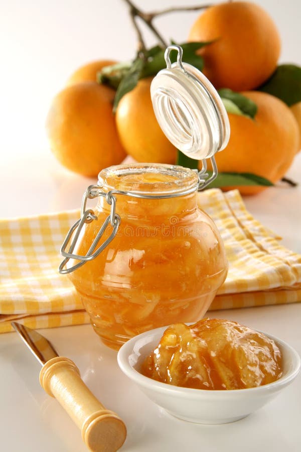 Orange jam stock image. Image of ingredient, knife, fruit - 2601367