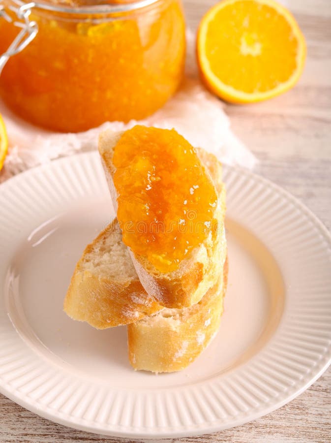 Homemade orange marmalade stock image. Image of bread - 298192413