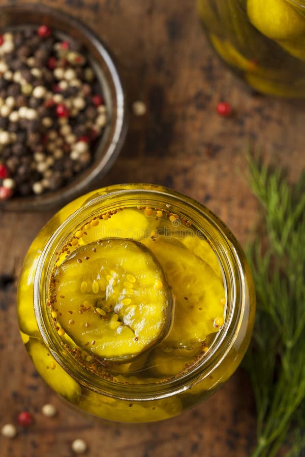 Homemade Organic Crunch Green Pickles Stock Image - Image of gherkin ...