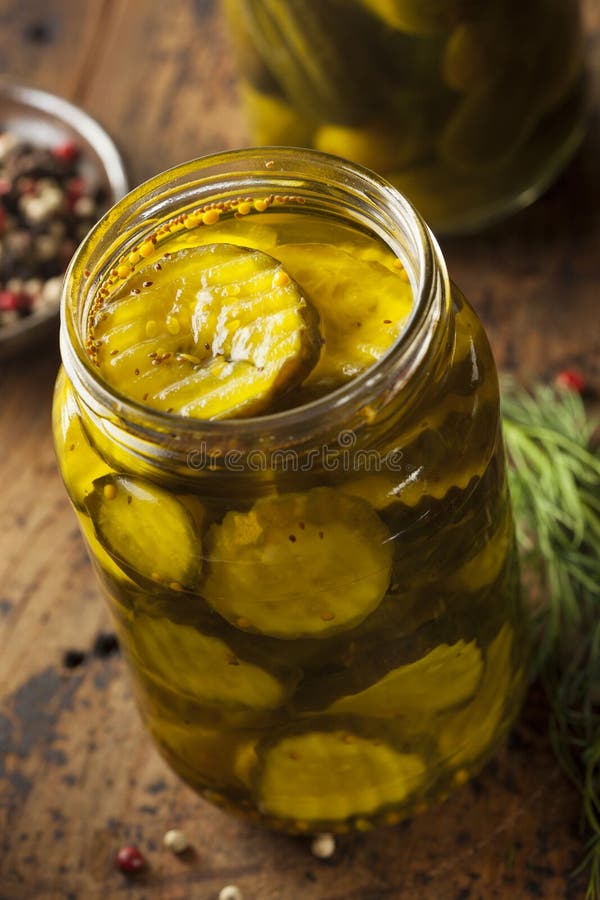 Homemade Organic Crunch Green Pickles Stock Photo - Image of gherkin ...