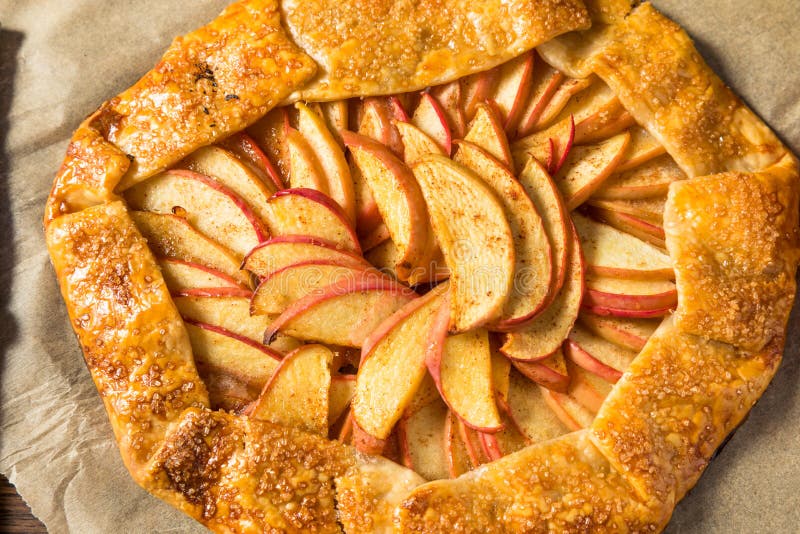 Homemade Organic Fall Apple Galette Pastry Stock Image - Image of ...