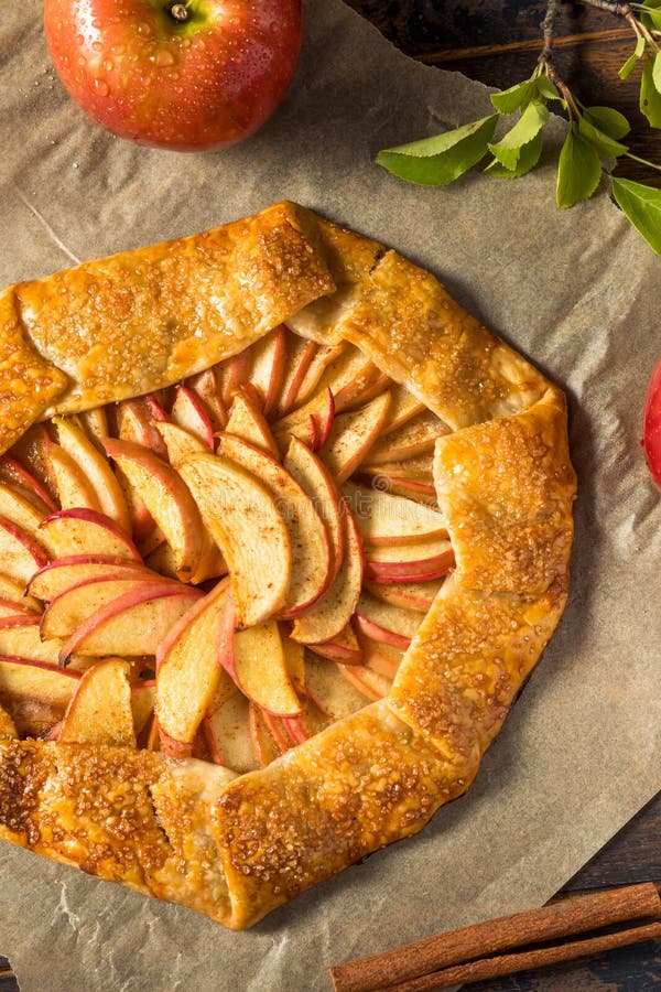 Homemade Organic Fall Apple Galette Pastry Stock Image - Image of ...