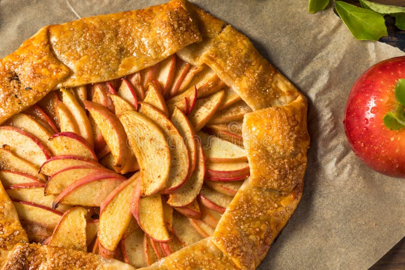 Homemade Organic Fall Apple Galette Pastry Stock Image - Image of bake ...