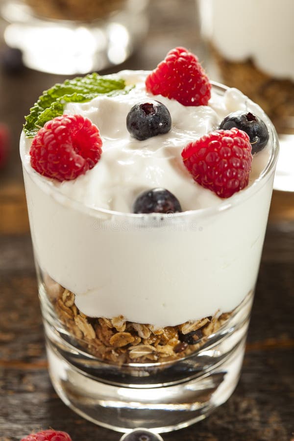 Homemade Organic Fresh Fruit Parfait Stock Image - Image of bright ...