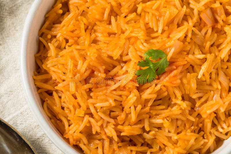 Homemade Organic Mexican Rice Stock Image - Image of restaurant, rice ...