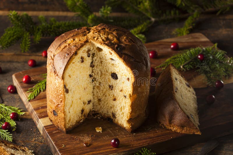 Homemade Panettone Fruit Cake Stock Photo - Image of milanese ...