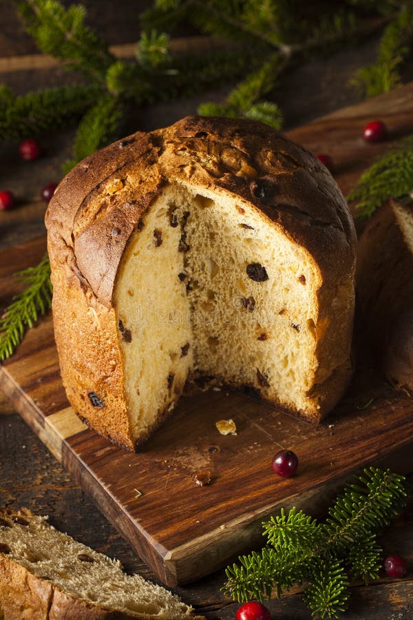 Homemade panettone stock image. Image of candied, dried - 90710659