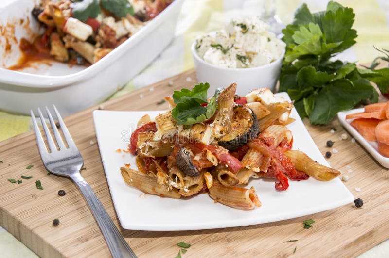 Homemade Pasta Bake stock image. Image of gratin, studio - 33472963