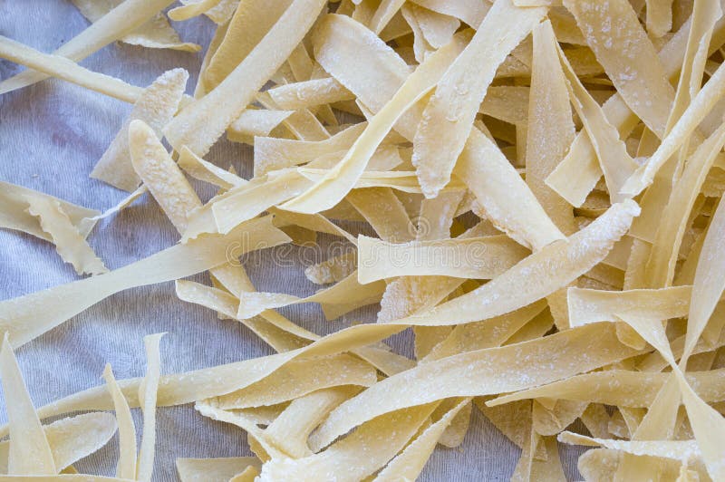 Homemade pasta drying stock image. Image of tagliatelle - 61879441