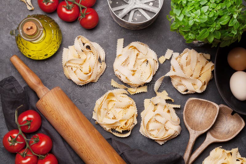 Homemade pasta making stock photo. Image of preparation - 165050670