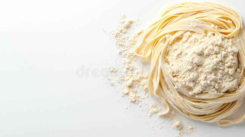 Homemade Pasta Preparation with Flour on Kitchen Counter for Culinary ...