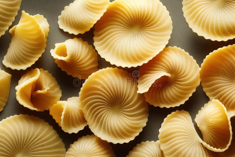 Homemade Paste of Beautiful Shape in Form of Original Shells. Stock ...