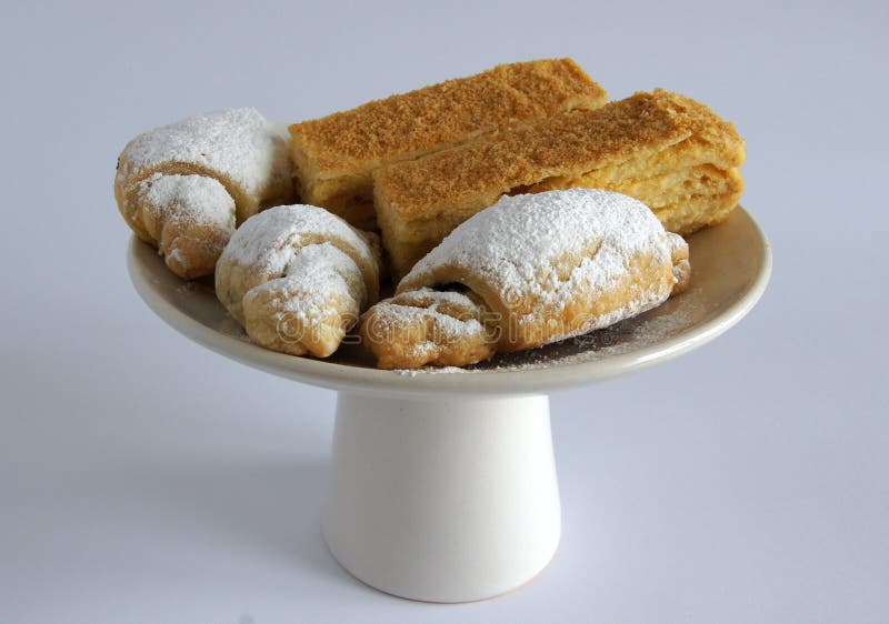 Homemade Pastries on a Ceramic Plate Stock Image - Image of bright ...