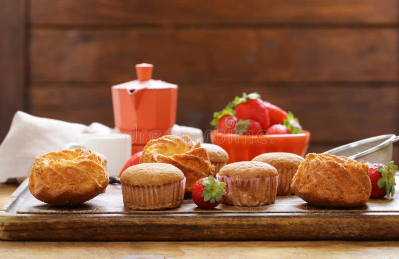 Homemade Pastries, Sweet Muffins Stock Photo - Image of biscuit, bakery ...