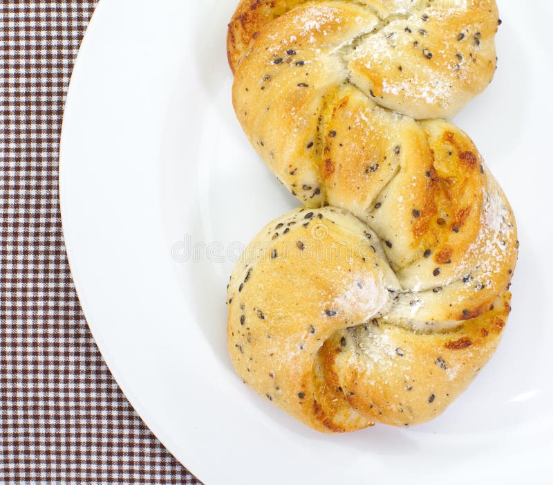 Homemade Pastry Filled with Cheese and Sesame Stock Image - Image of ...