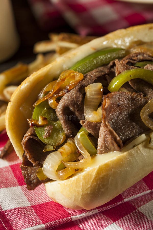 Homemade Philly Cheesesteak Sandwich Stock Image - Image of tasty ...