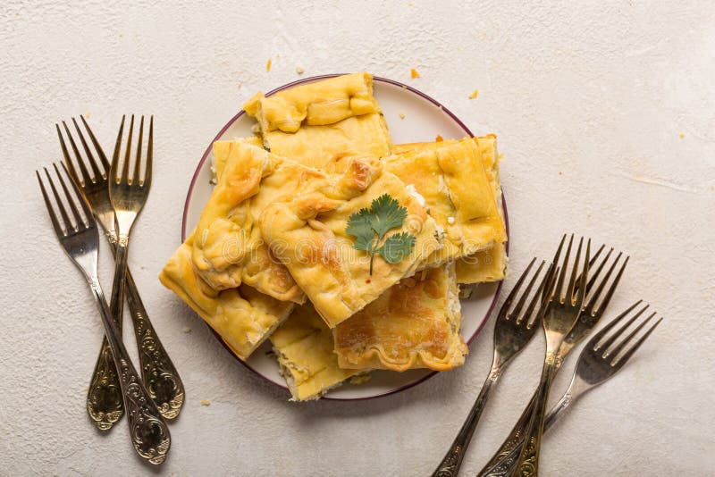 Homemade Pie with Fruit or Meat Filling, Top View Stock Image - Image ...