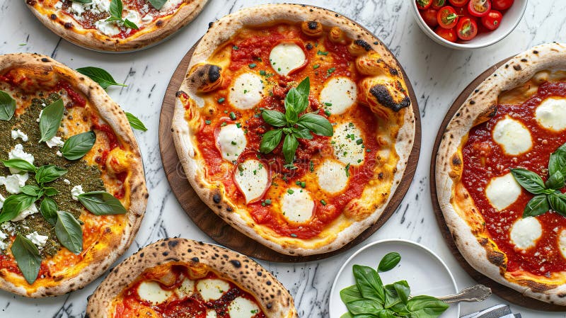 Homemade Pizza Night with Fresh Toppings Stock Photo - Image of sauce ...