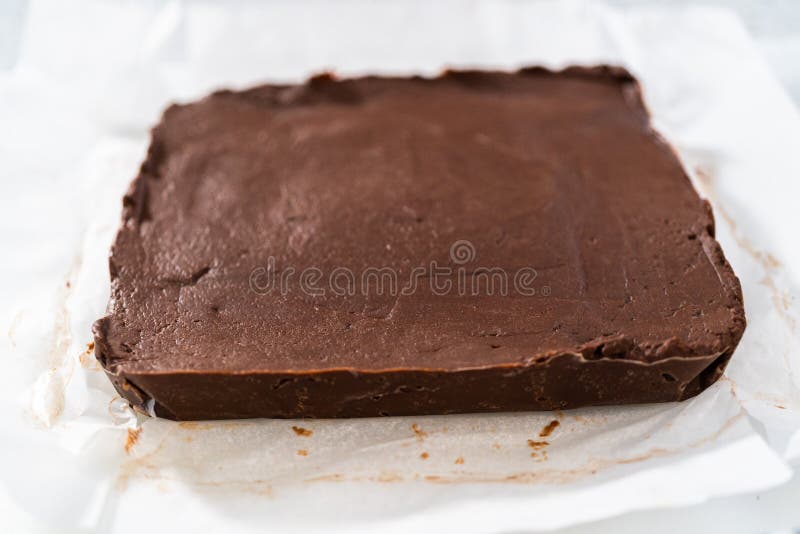 Homemade plain fudge stock image. Image of dessert, cooking - 273233045