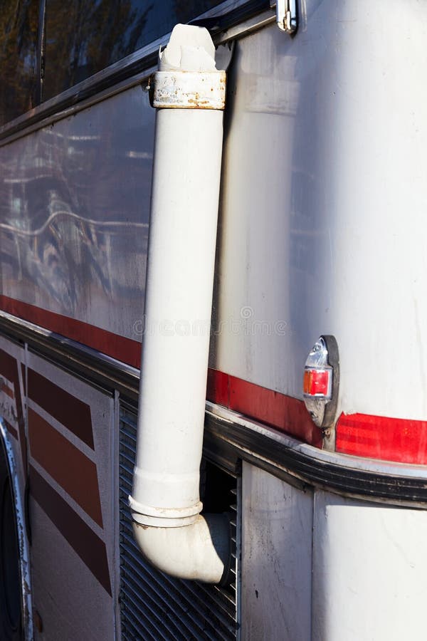 Homemade Plastic Air Intake Pipe on the Bus Stock Photo - Image of ...