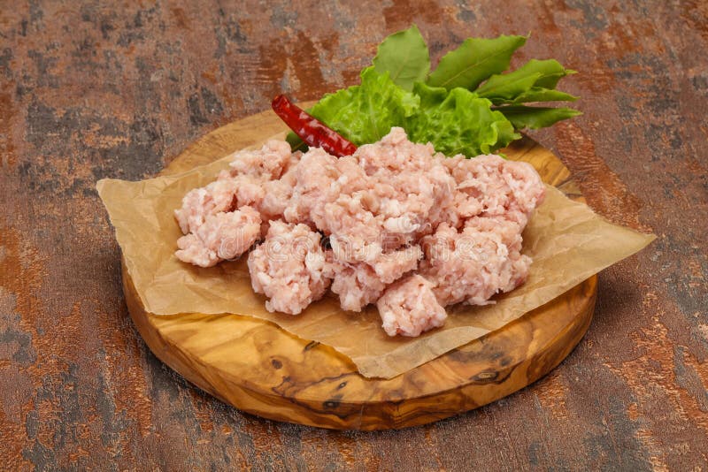 Homemade Pork Minced Meat for Cooking Stock Image - Image of parsley ...