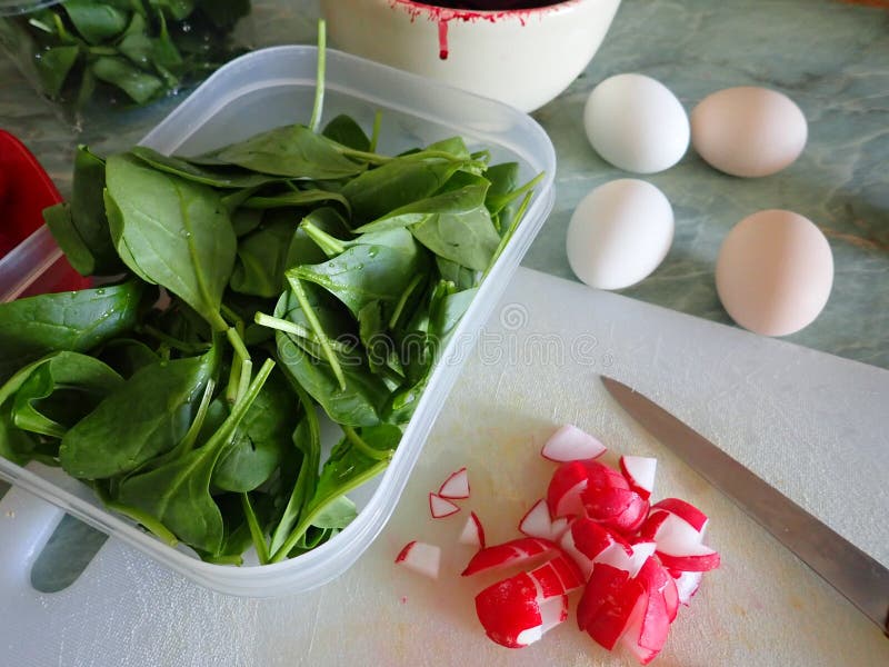 Homemade Preparation of Fresh Vegetable Salad Stock Image - Image of ...