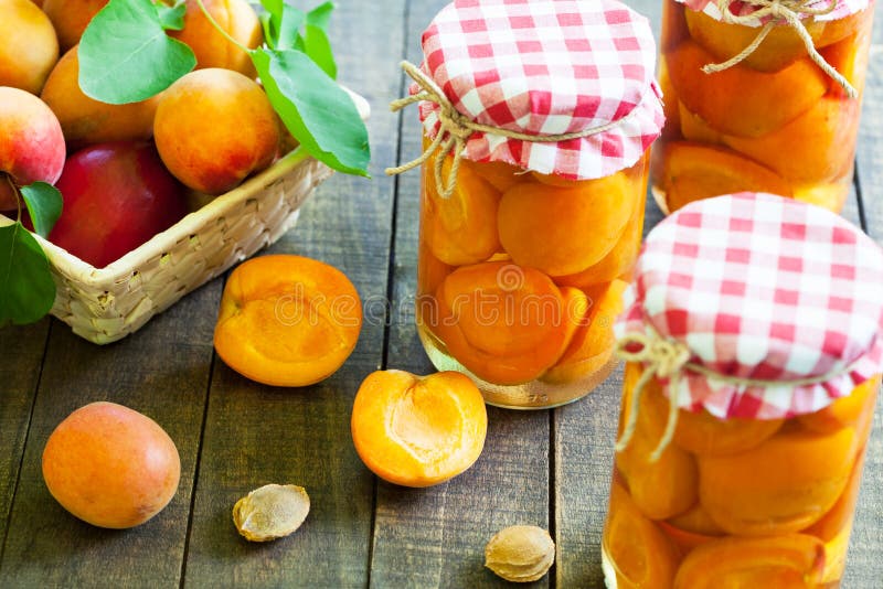 Homemade preserved apricot stock photo. Image of basket - 58110090