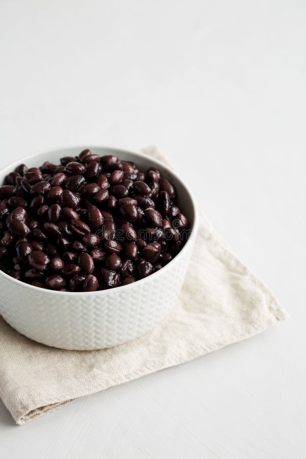 Homemade Preserved Black Beans in a Bowl, Side View. Copy Space Stock ...