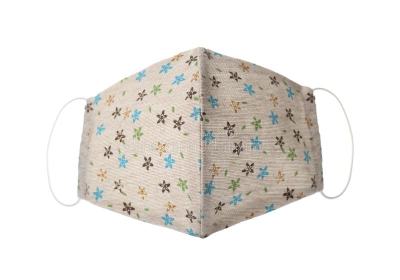 Homemade Protective Face Mask Isolated on White Stock Photo - Image of ...