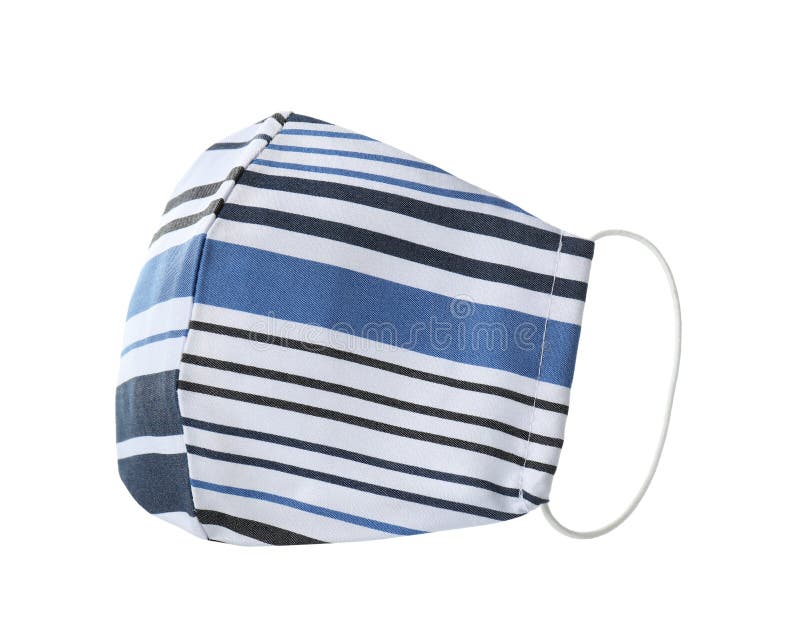 Homemade Protective Face Mask Isolated Stock Photo - Image of cotton ...