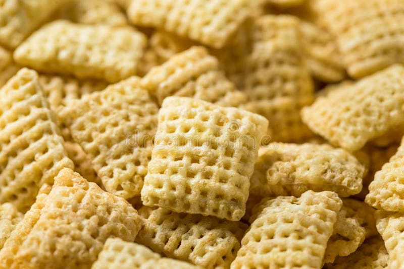 Homemade Puffed Square Rice Cereal Stock Photo - Image of puffed ...