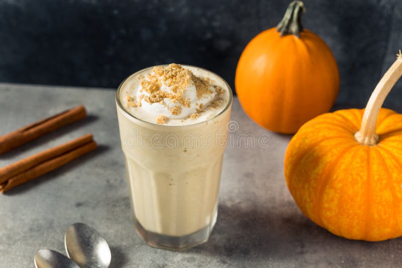 Homemade Pumpkin Spice Milk Shake Stock Photo - Image of cinnamon ...