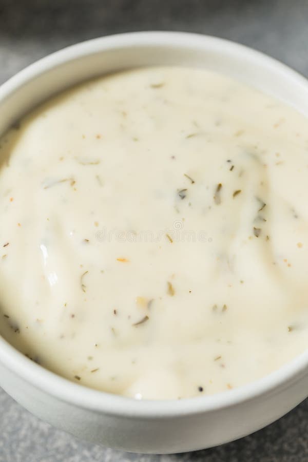 Homemade Ranch Salad Dressing Stock Photo - Image of seasoning ...